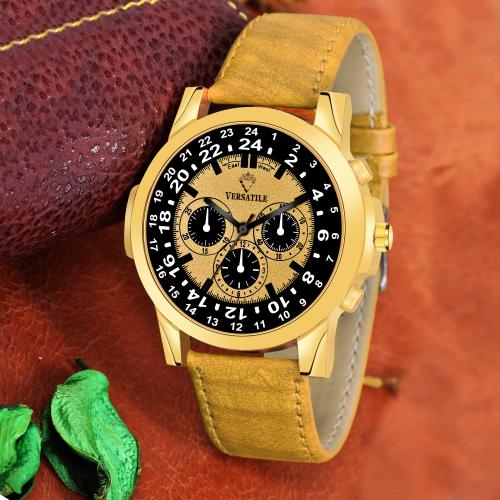 Buy Versatile High Fashion Gold Plated Men's Analog watch Online at ...