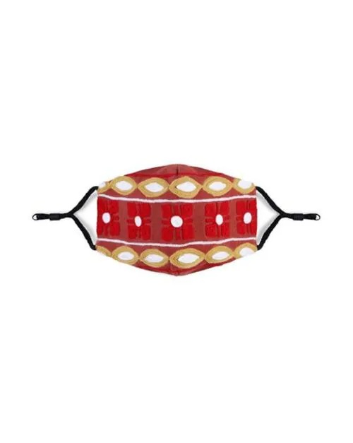 Buy Bokoka Women Maroon Embroidery Cotton Masks (One size) Online at ...