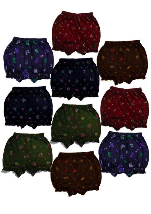 Buy Hap Girls Multicolor Cotton Printed Pack Of 10 Bloomer Drawer ( 5 ...