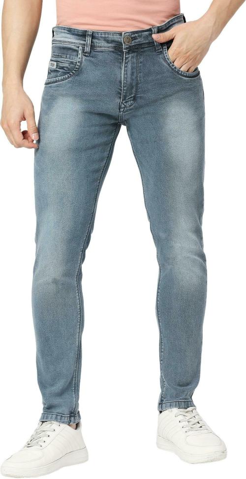 Buy TCI TRUE COLORS OF INDIA Slim Men Grey Stretchable Jeans | Stylish ...