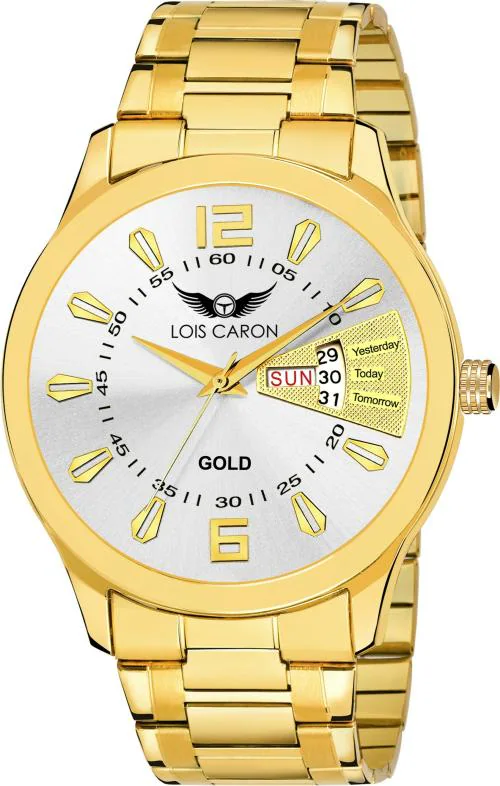 Buy LOIS CARON LCS-8466 ORIGINAL GOLD PLATED DAY & DATE FUNCTIONING ...