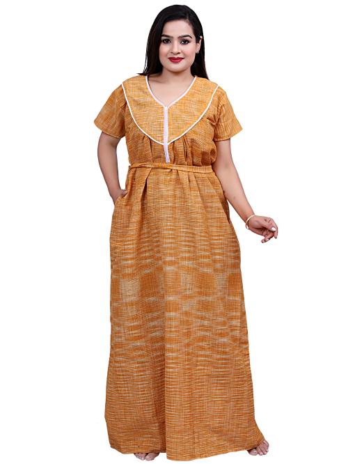 Buy NACNO Women's Satin Sleepwear Nighty/Maxi/Nightgown cotton Night ...