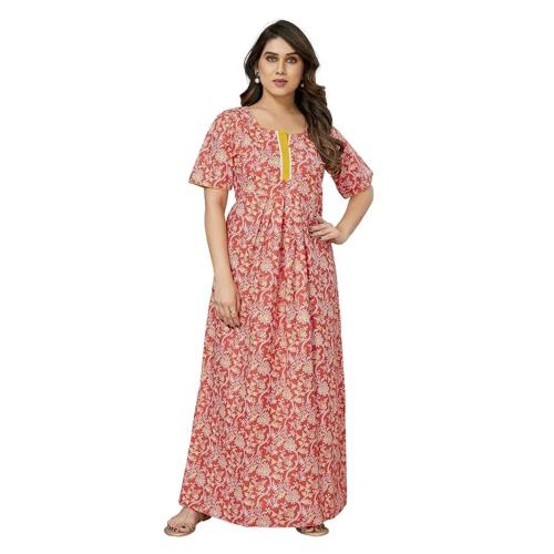Buy TANESH Ladies Cotton Nightgown Online at Best Prices in India ...