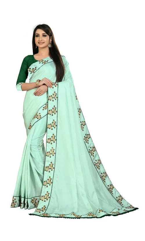 Buy NOPSE Women's Dola Silk Embroidered Designer Saree (Vaidehi 04 ...