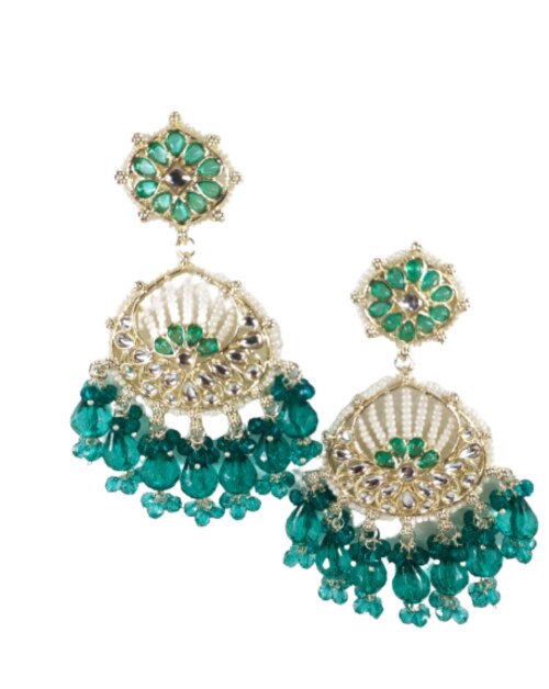 Buy JIYANSHI FASHION : TRADITIONAL EARINGS, RAMA+WHITE, 2 COLORS OF ...