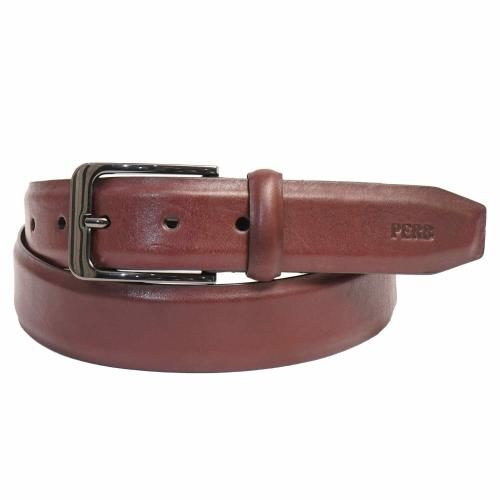 Buy PERB - Full Grain Imported Spanish Maroon Premium Leather Belt for ...