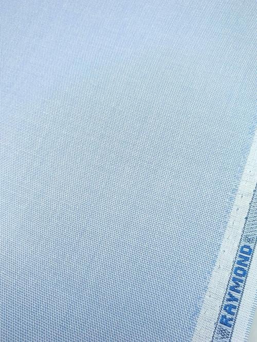 Buy Raymond Sky Blue Cotton Blend Men's Unstitched Shirt Piece Online at Best Prices in India ...