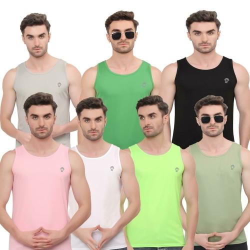 Buy CLOTHINK HUB Multicolour Solid Poly Blend Vest Online at Best ...