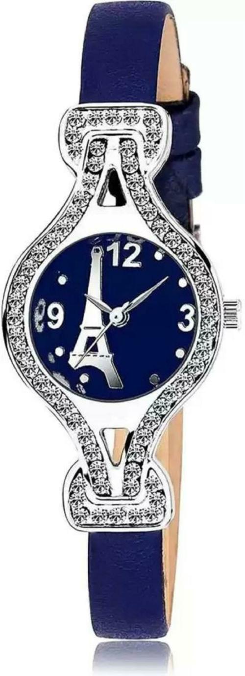 Buy Miss Perfect Analog Blue Dial Diamond Studded Strap Wrist Watch for Women Online at Best ...