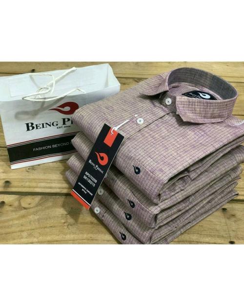 Buy BEING PRIMAL American Thread Premium Quality Mens Cotton Self ...