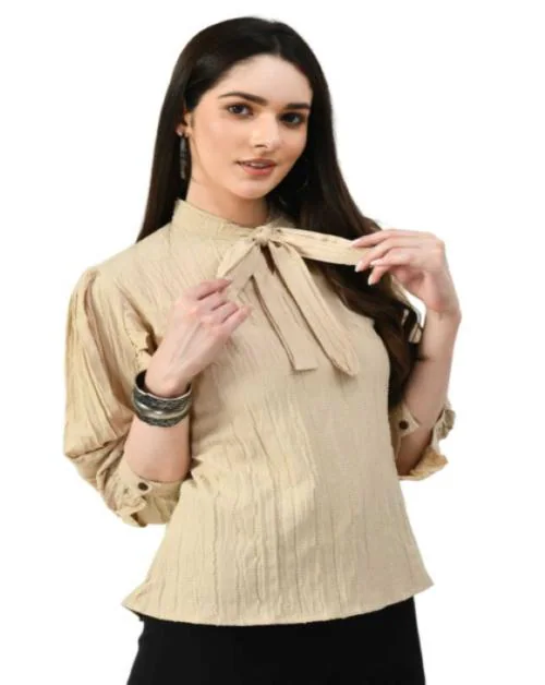 Buy Altiven Women's Top/Shirt with victorian Neck Design 3/4 Sleeve ...