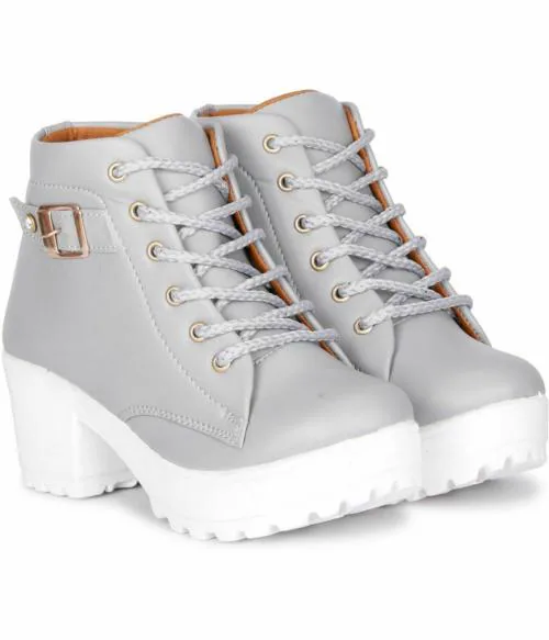 Buy Krafter Grey Boots for Women Online at Best Prices in India - JioMart.