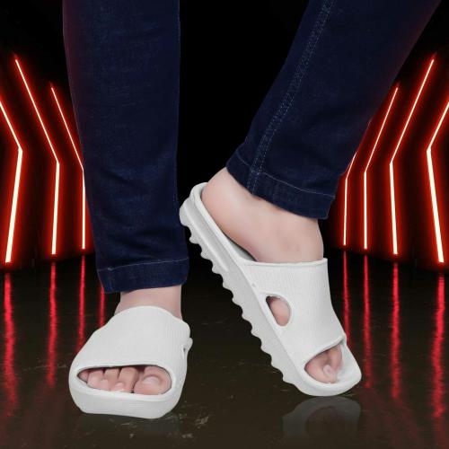 Buy Richale Comfortable Trending White Slider For Men Online at Best ...
