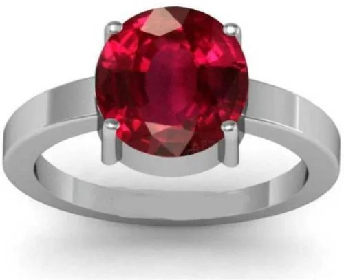 Buy Chopra Gems & Jewellery Silver Plated Brass Ruby Manik Panchdhatu Ring (Men and Women ...