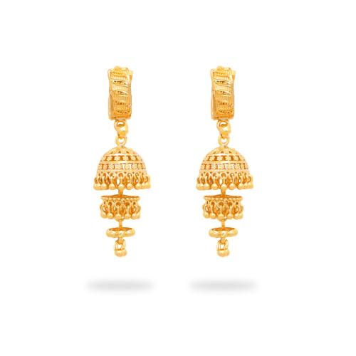 Buy arch fashion Traditional Gold Platted Bali Jumkhi Earring ERG1584 Online at Best Prices in ...