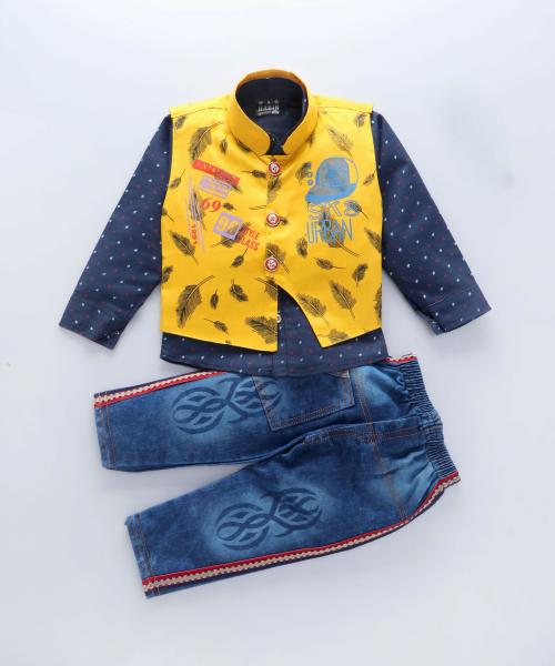 Buy ChoiceTraders Baby Boys and Baby Girls Yellow Printed Cotton Blend ...