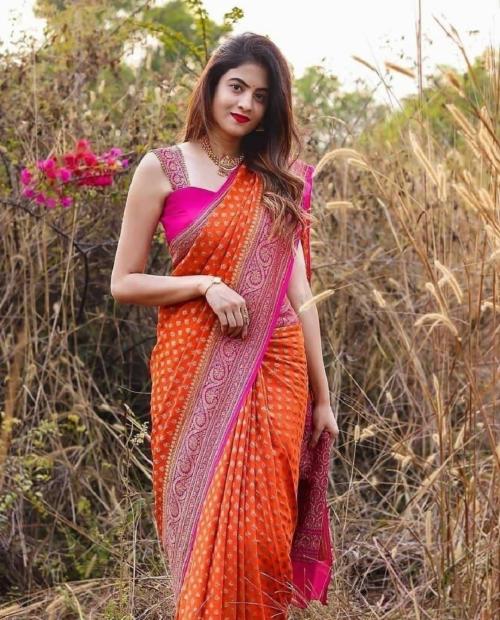 Buy PANETAR Fancy Wedding Jacquard Saree For Bridal Online at Best ...