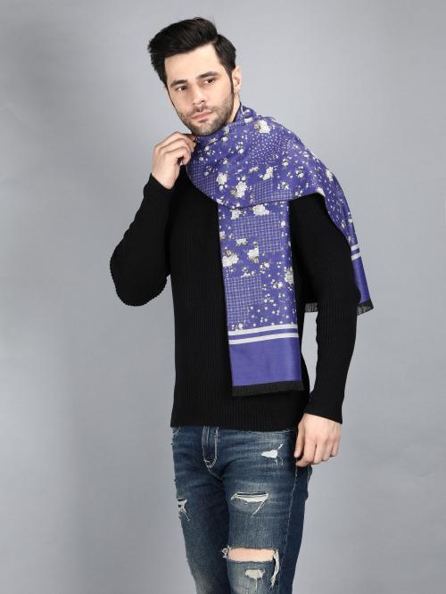 Buy Men Orange & White Floral Print Muffler Online at Best Prices in ...