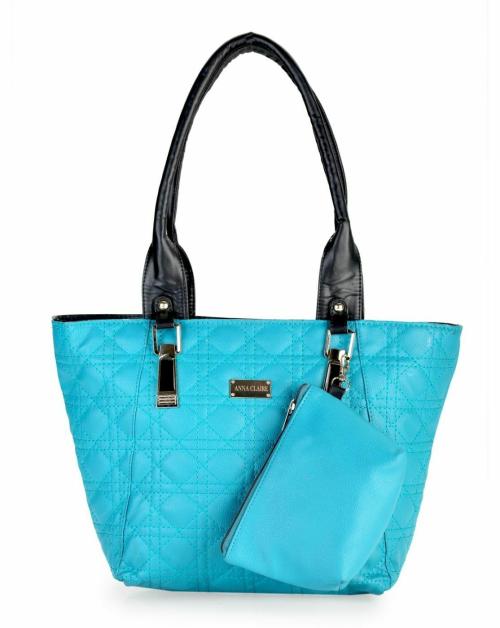 Buy Anna Claire Light Blue PU Shoulder Bag - Regular Size Online at ...