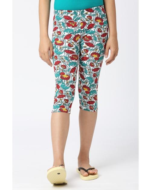 Buy SINI MINI Girls All Over Printed Capri( Pack of 1) Online at Best ...