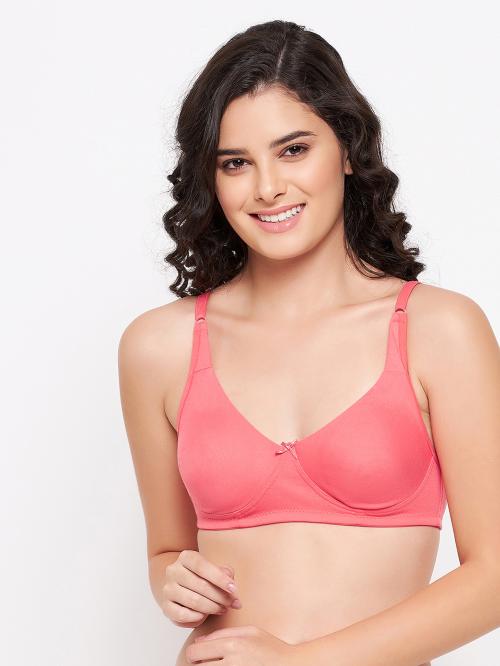 Buy Clovia Peach Solid Cotton Single Full Coverage Bra Online at Best Prices in India - JioMart.
