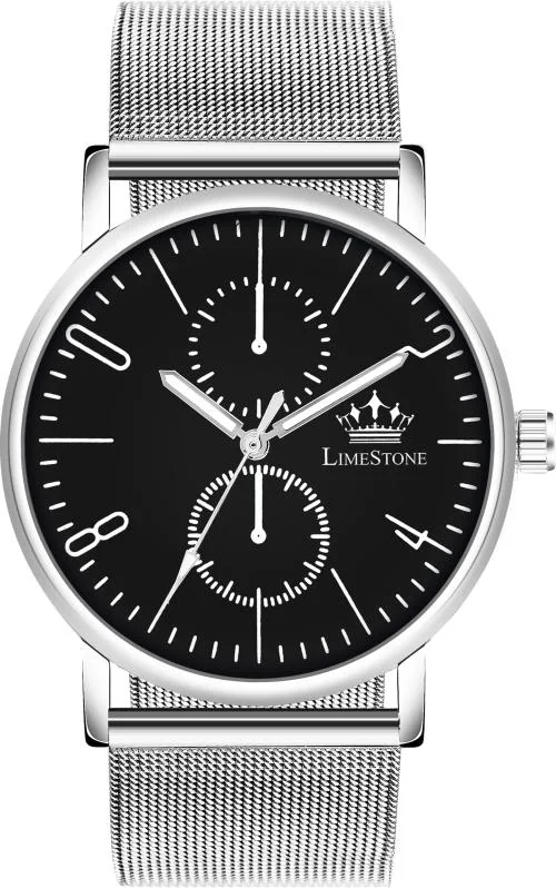 Buy LIMESTONE Mesh Metal Strap Minimalist Stainless Steel Slim Quartz ...