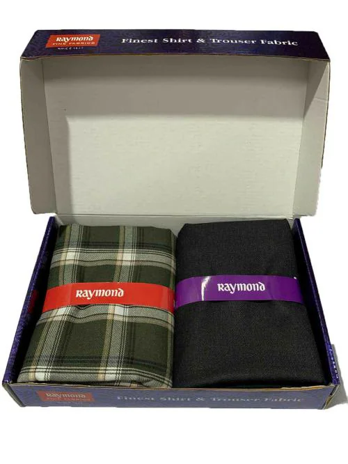Buy Raymond Cotton Shirt & Trouser Fabric in Moments Box Packing (Shirt ...