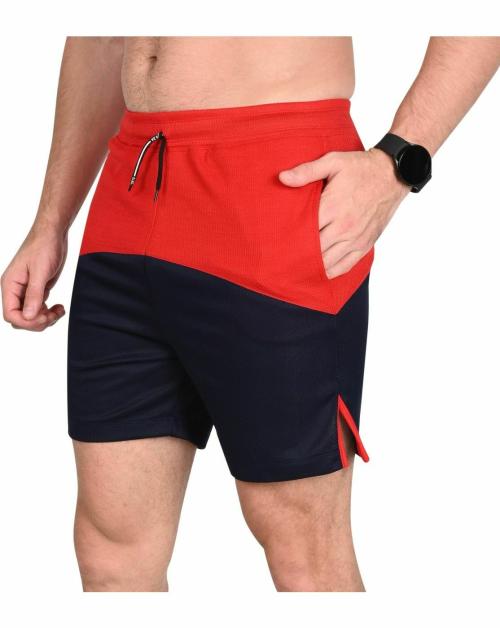 Buy Lezendary Apparels Men Black and Red Colorblock Polyester Boxers ...