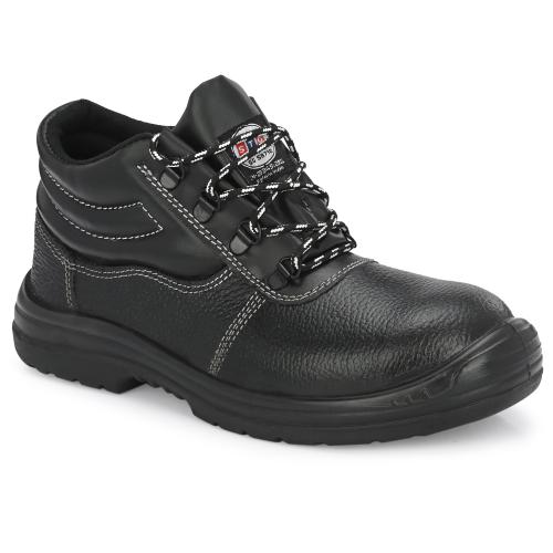 Buy Pugmate Anti-Skid and Shock Proof Industrial Black Safety Shoes for ...