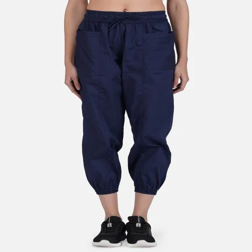 Buy Fabcoast Women Cotton Cargo Pants Full Elastic and Drawstring with 2 Side Pockets, 2 Back ...