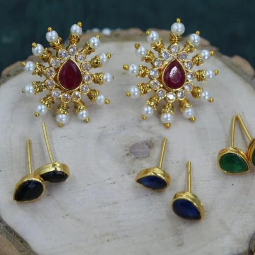Buy Aviksha Creations Brass Jhumki Earring For Women Golden Online at ...