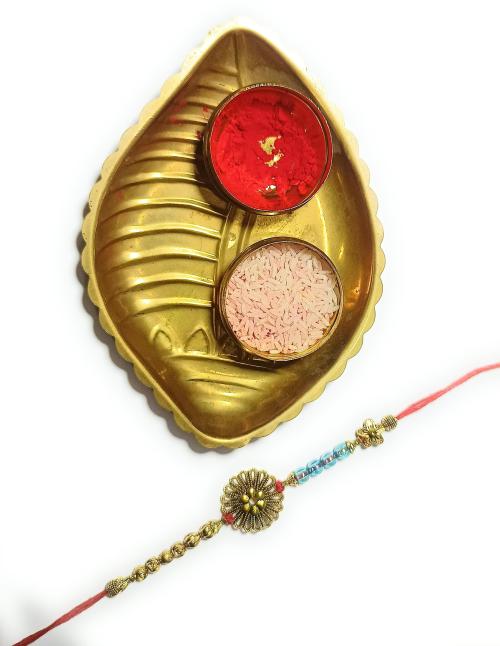 Buy Rakhdi Yarn Golde Rakhi Set - Nj02 (Set Of 10) Online at Best ...
