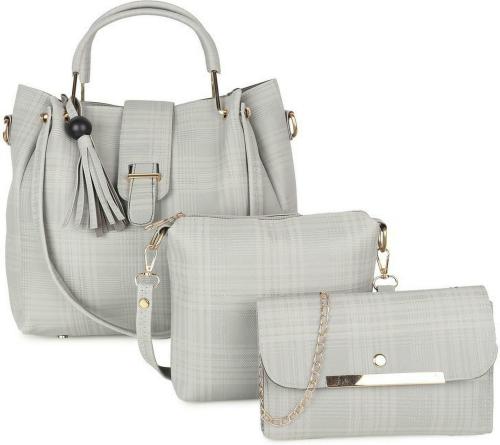 Buy Daniel Clark Grey Artificial Leather For Women, Girls Messenger Bag ...