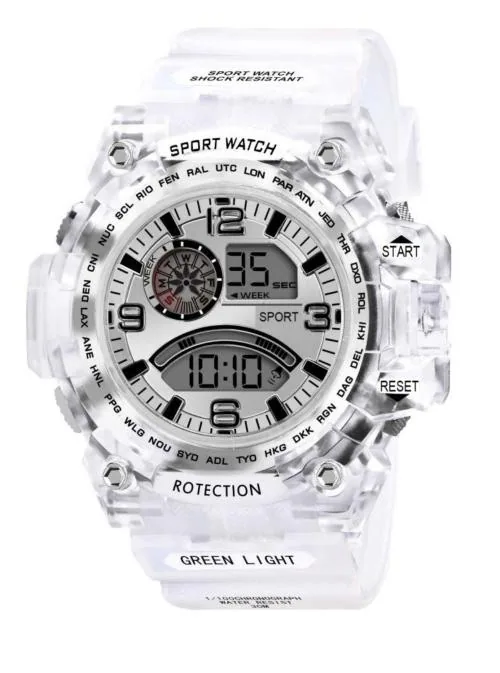 Buy SKIVIEI Transparent Strep Automatic Multi-Function Digital Watch ...