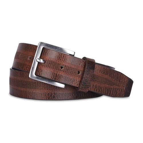 Buy THE CLOWNFISH Tan Embossed Design Genuine Leather Belts - 32 inch ...