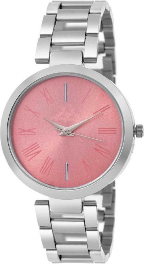 Buy Bolun Analog Pink Dial Silver Strap Watch For Women Online at Best ...
