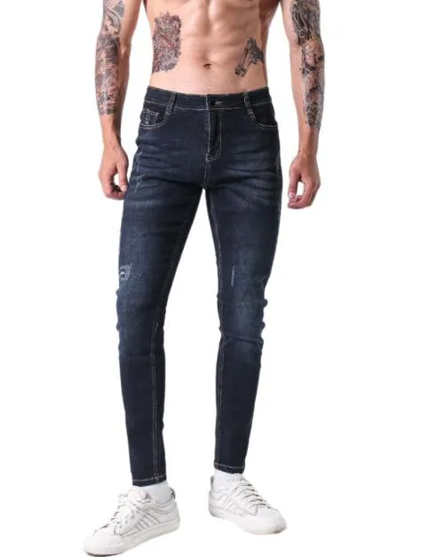 Buy L'MONTE Imported Denim Jeans Pant for Men Dark Blue Stretchable Skinny Fit Stylish ...