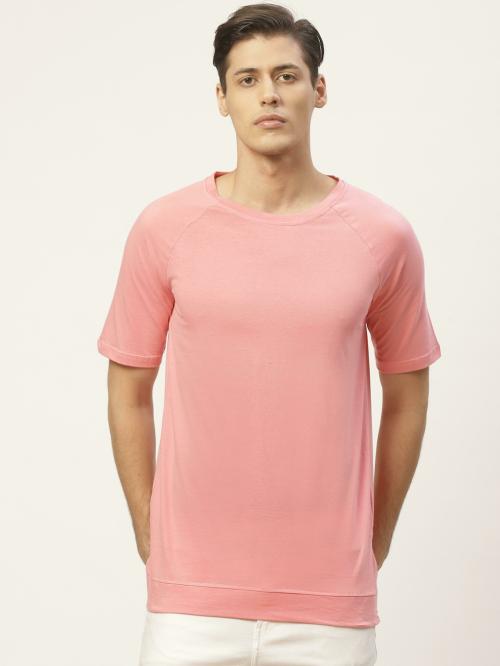 Buy PAUSE Sport Pink Round Neck Solid T-Shirt Online at Best Prices in ...