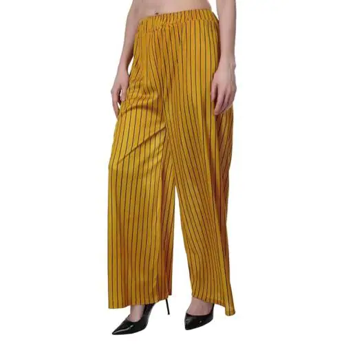 Buy PI World Printed Striped Western Palazzo/Trouser/Pant for Women ...