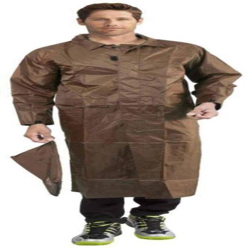 Buy YOUTH ROBE Men and Women Brown Polyester Raincoat with Bag - L ...