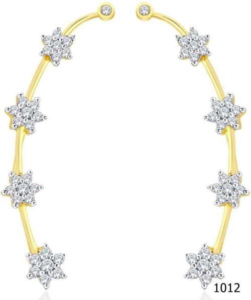 Buy JSD Gold-Plated Modern Star Shape Stud Earring Set Grey (Women) Online at Best Prices in ...