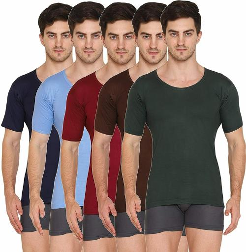 VIP Supreme Men's Half Sleeve Cotton Vest (Pack of 5) - JioMart