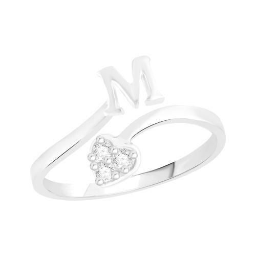 Buy Vshine Adjustable Stylish Initial Alphabet Letter "M" Diamond ...