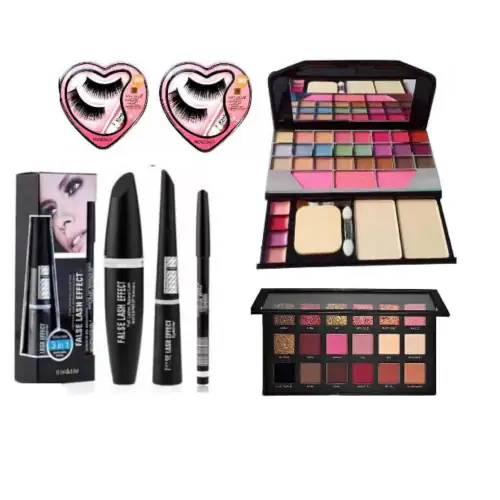 Buy Pink Spirit cosmetics 6155 Makeup kit with Rosegold eyeshadow 18 ...