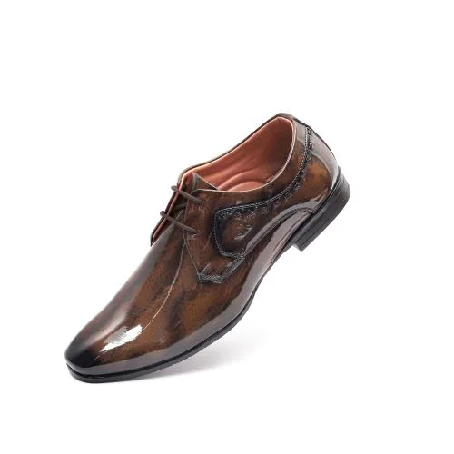 Buy Advick Brown Formal Shoes Patent Shining Shoes Lace Up For Men ...