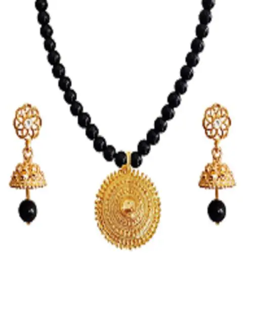 Buy Rich & Famous Necklace And Pendant White Gold-plated Jewellery Set ...