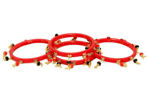 Buy Zindura Red Kangan set for Girls (Pack of 4) Online at Best Prices ...