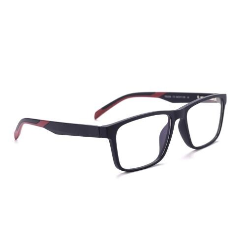 Buy Intellilens Matte Black, Red Glass Square Blue Cut Computer Glasses ...