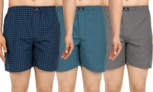 Buy String Men Checkered Back Pocket Boxers10506Small Online at Best ...