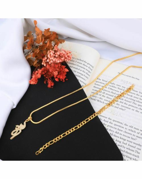 Buy VITA BELLA Fashion Gold Plated Brass Chain Set (Men) Online at Best ...
